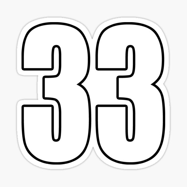 Pegatina «33 número treinta y tres número de camiseta fútbol deporte ...