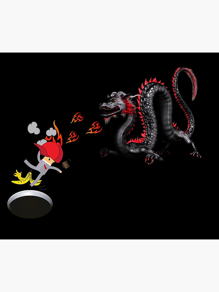 "Poof Be Gone Dragon Flaming Red Hat" Poster for Sale by Zenith101 ...