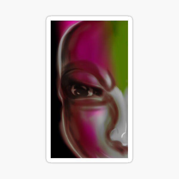 "Digital art painting of the human face" Sticker for Sale by ...