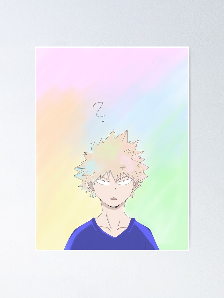 "Confused Bakugou Katsuki" Poster by MonoPumpkin | Redbubble