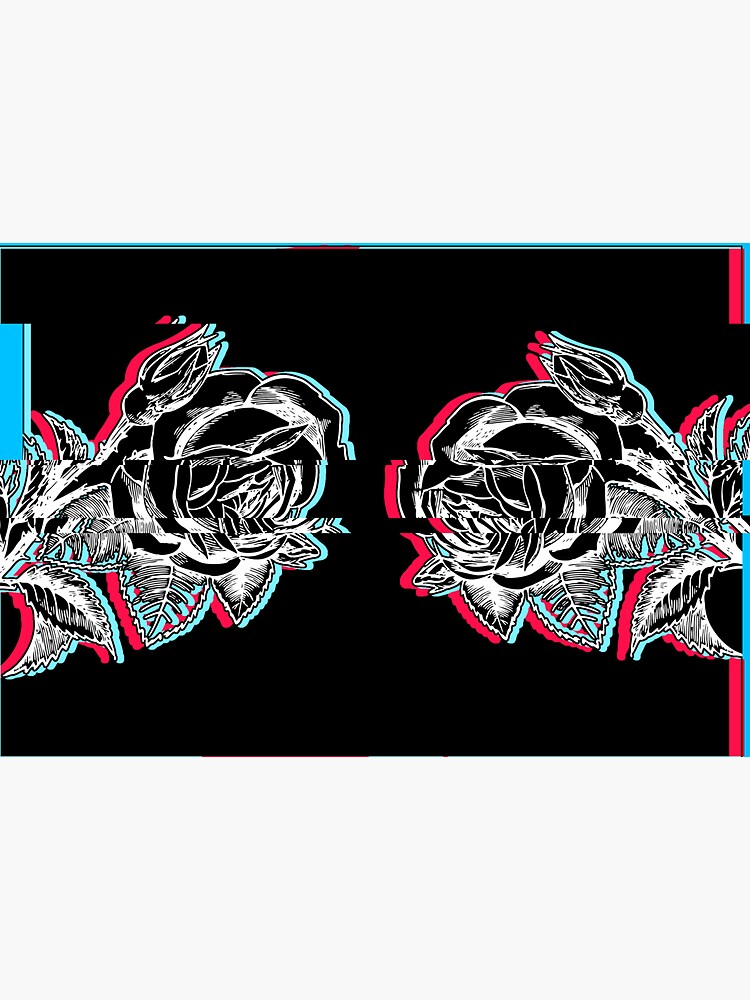 "Roses - Glitch art" Sticker by jsola | Redbubble