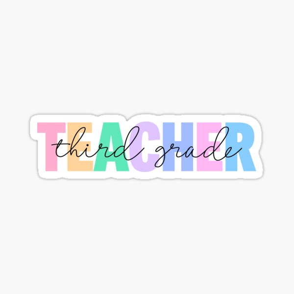 Third Grade Teacher Sticker Stickers Stickers, Labels & Tags Paper ...