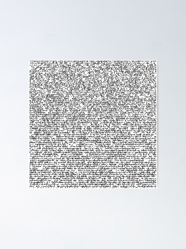 "Mystery Script Encoded Analog Cursive Handwriting" Poster for Sale by ...