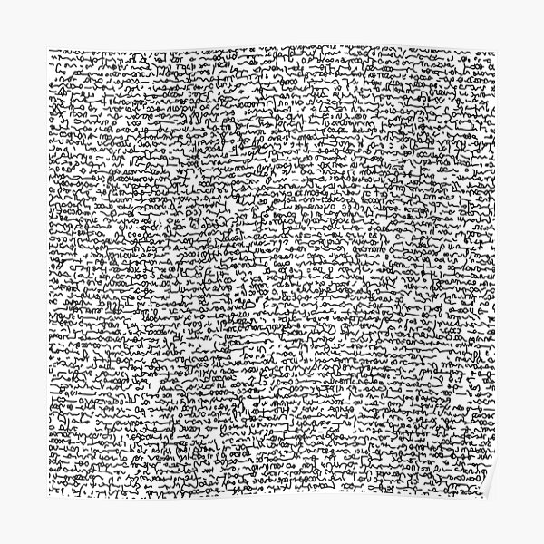 "Mystery Script Encoded Analog Cursive Handwriting" Poster for Sale by ...