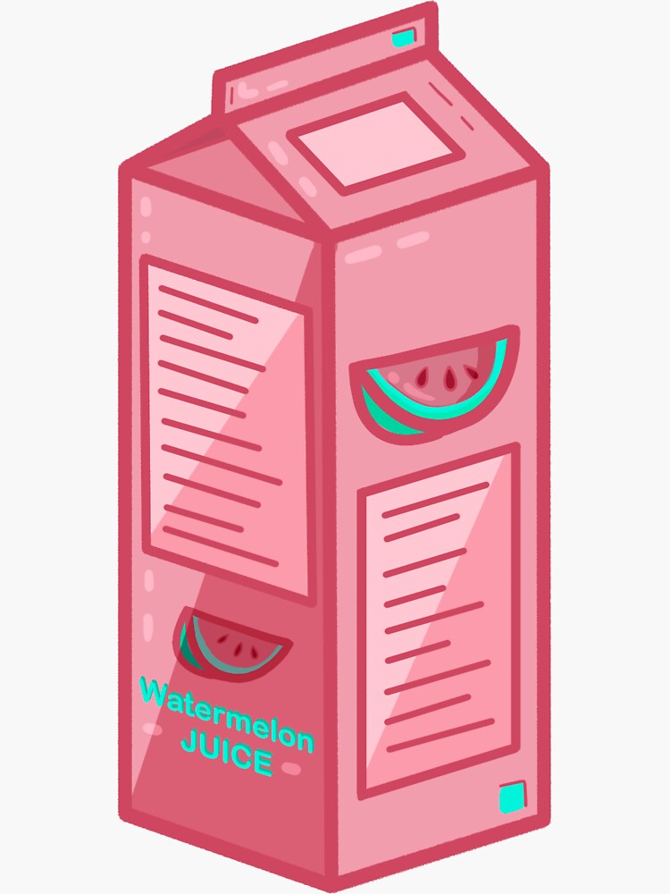 "Watermelon juice carton design" Sticker for Sale by arose123454 ...
