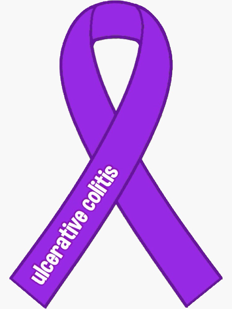 "Ulcerative Colitis Awareness Ribbon" Sticker for Sale by MarigoldMail ...