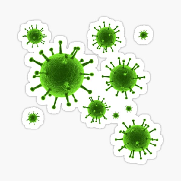 "Germs" Sticker for Sale by kvaux | Redbubble