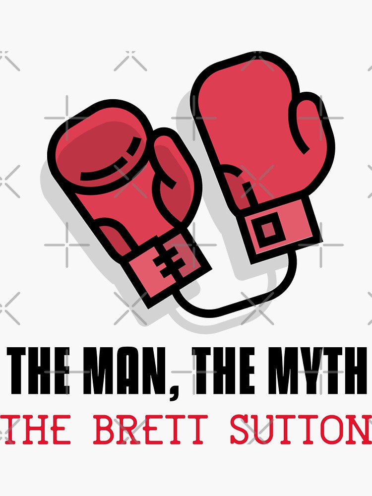 "BRETT SUTTON - THE LEGEND" Sticker for Sale by developseeker | Redbubble