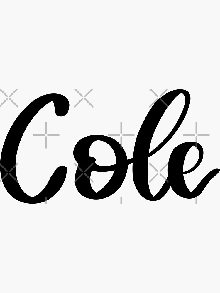 "Cole" Sticker for Sale by ellietography | Redbubble