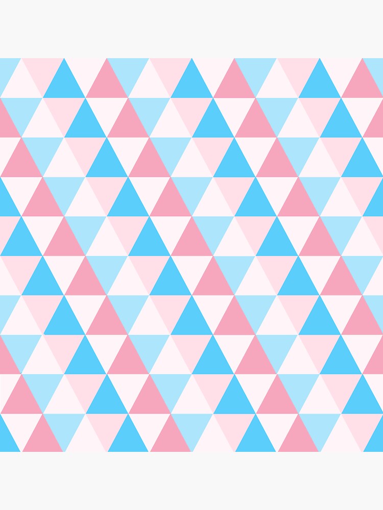 "Subtle Trans Pride Flag Geometric Pattern" Sticker by nicoolee | Redbubble