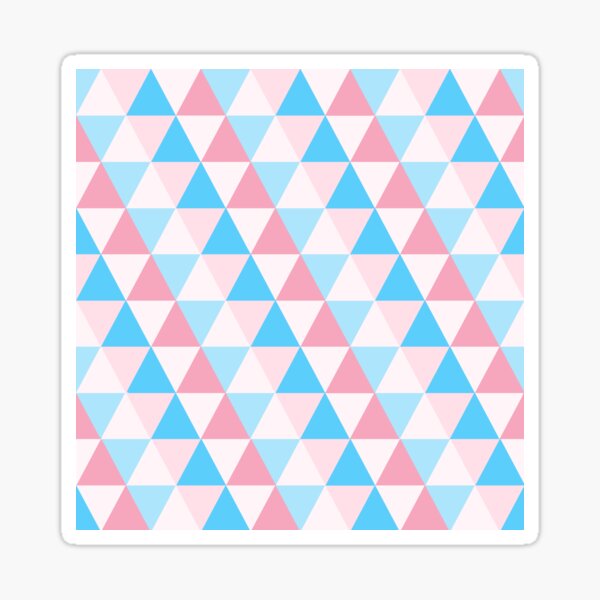 "Subtle Trans Pride Flag Geometric Pattern" Sticker by nicoolee | Redbubble