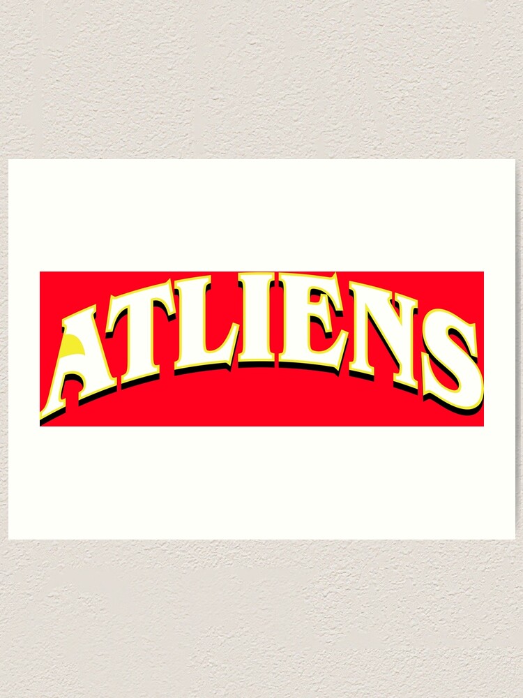 "Yellow, Red, & Black ATLIENS Logo" Art Print by SleepyLab | Redbubble