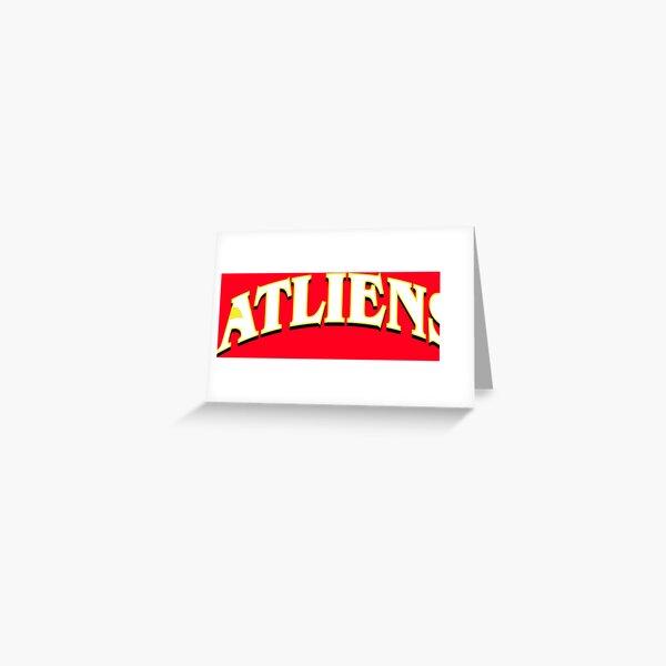 "Yellow, Red, & Black ATLIENS Logo" Greeting Card for Sale by SleepyLab ...