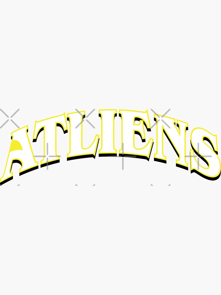 "Yellow, Red, & Black ATLIENS Logo" Sticker for Sale by SleepyLab ...