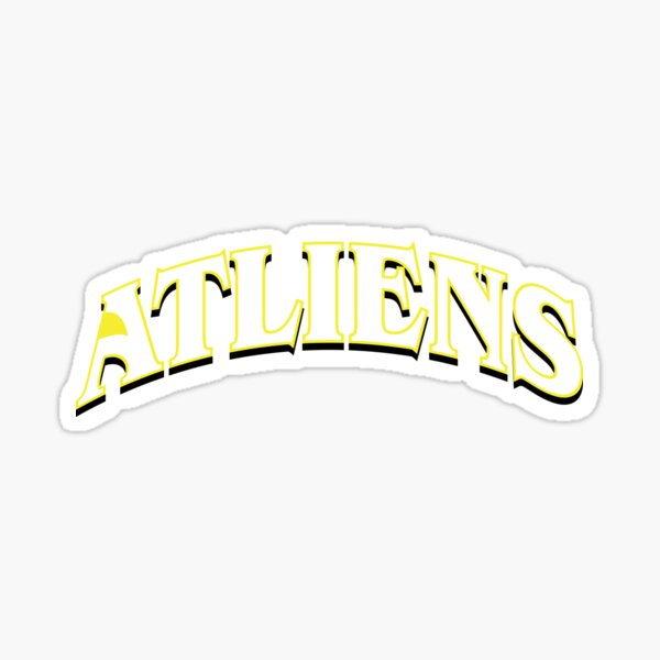 "Yellow, Red, & Black ATLIENS Logo" Sticker for Sale by SleepyLab ...