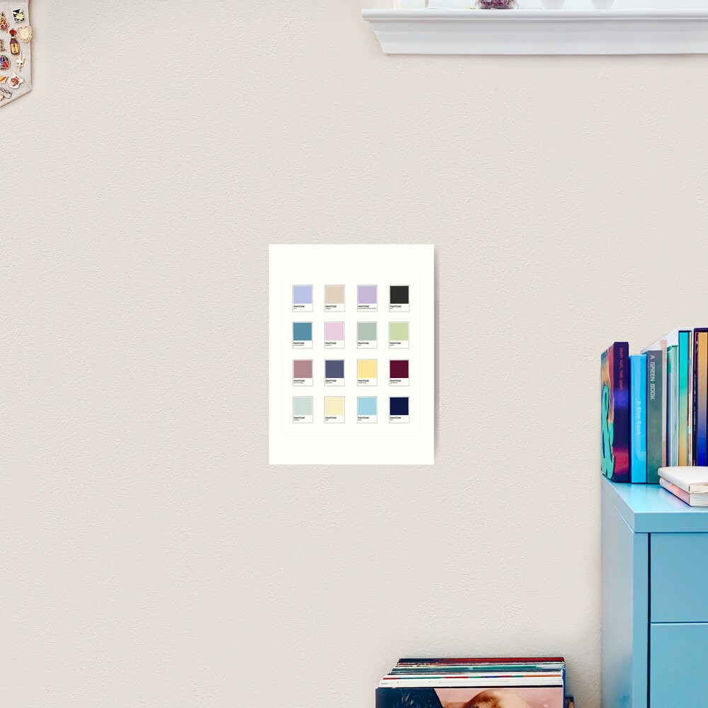 "Folklore Pantone Color Swatches - Taylor Swift" Art Print for Sale by ...