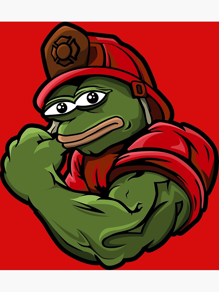 "Firefighter Pepe" Poster by exit65 | Redbubble