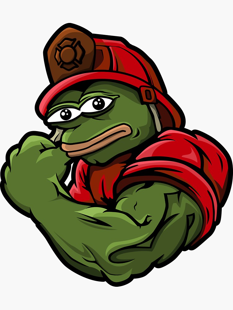 "Firefighter Pepe" Sticker for Sale by exit65 | Redbubble