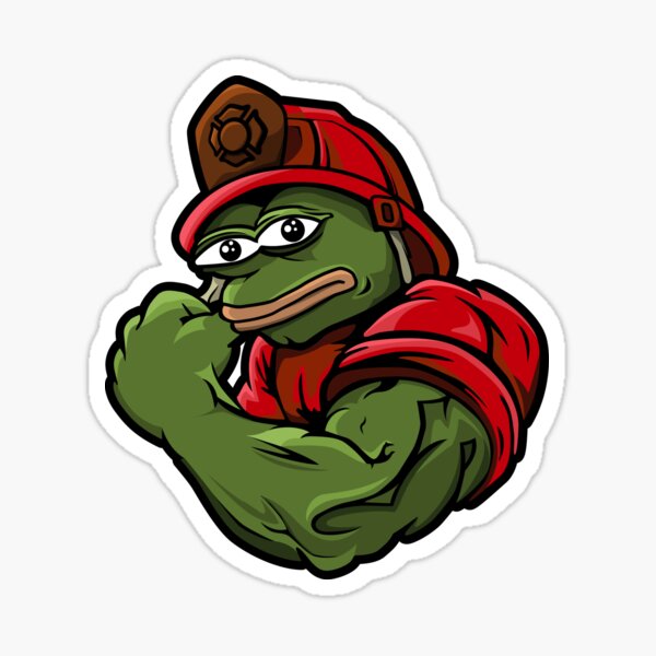 "Firefighter Pepe" Sticker for Sale by exit65 | Redbubble