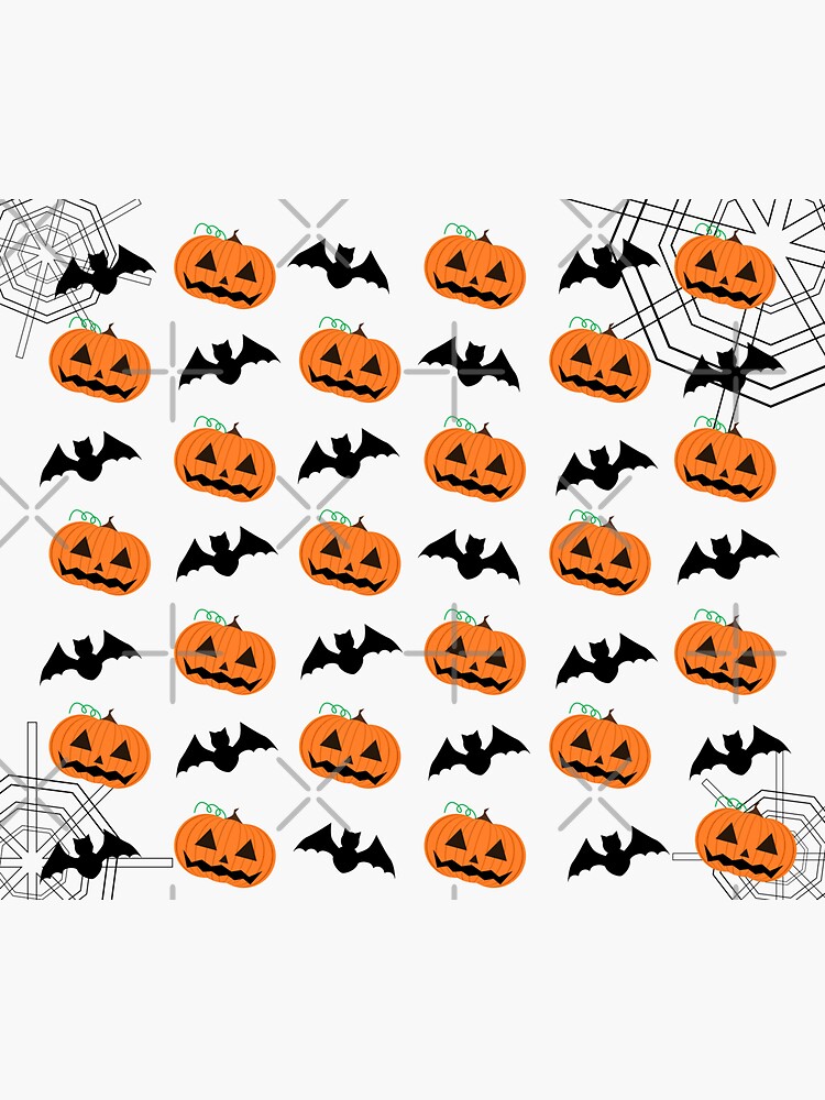 "Spooky Halloween Bats and Jack-o-lanterns" Sticker for Sale by ...