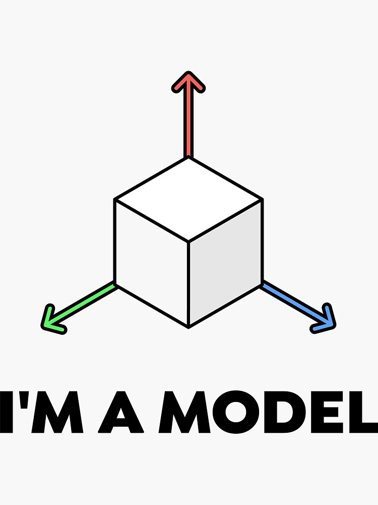 "I'm a model" Sticker for Sale by Jake-Blakeley | Redbubble