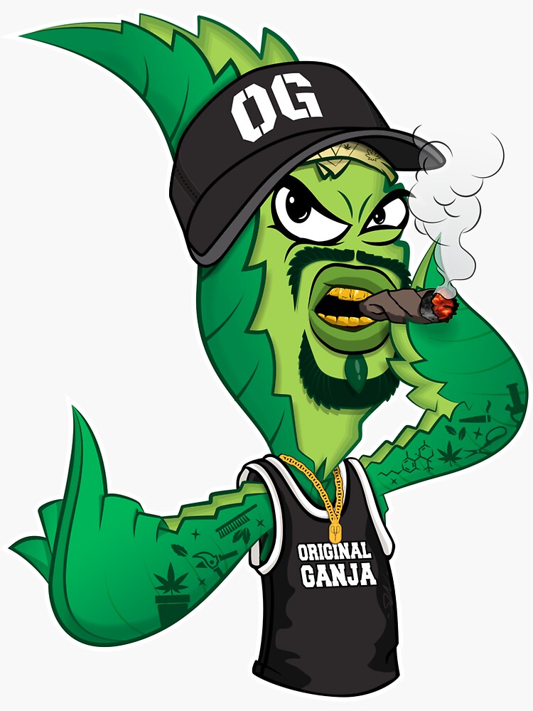 "Original Ganja Marijuana Leaf" Sticker for Sale by thevex77 | Redbubble