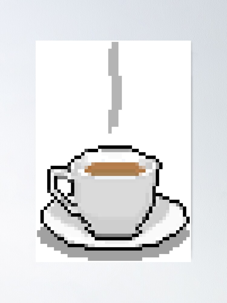 "Pixel Teacup" Poster by devildevlin | Redbubble