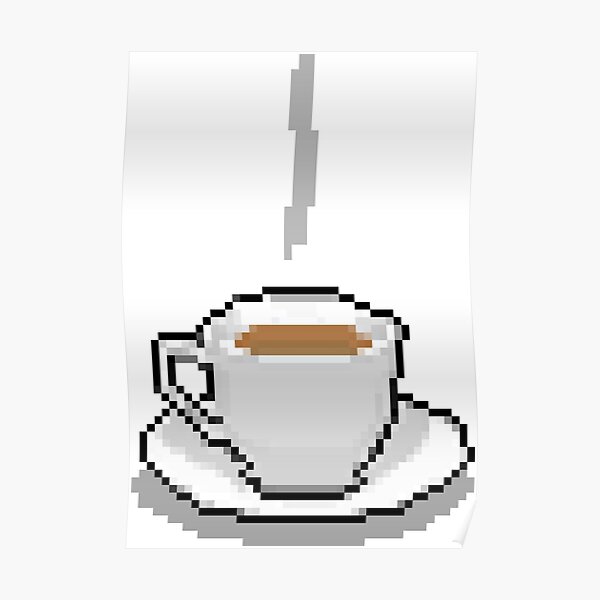 "Pixel Teacup" Poster by devildevlin | Redbubble