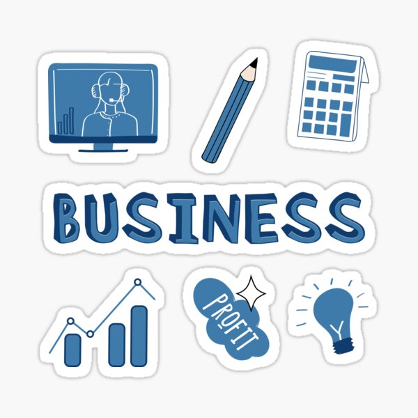 "Blue Business Subject Pack" Sticker for Sale by The-Goods | Redbubble