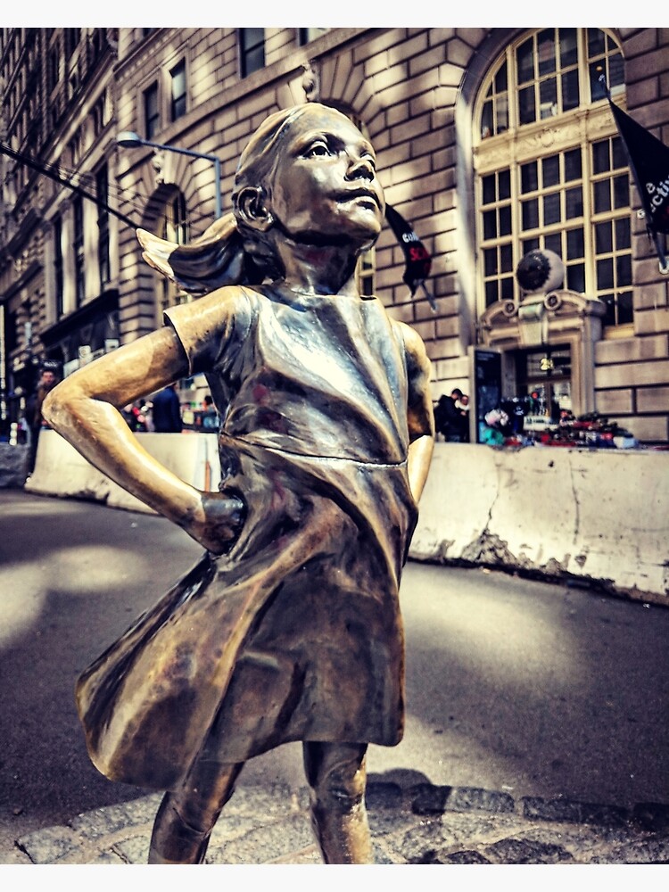 "Fearless Girl Statue" Framed Art Print for Sale by Katmo97 | Redbubble