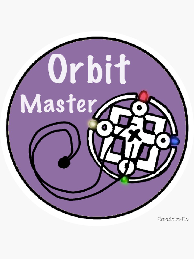 "Orbit Sticker" Sticker for Sale by Emsticks-Co | Redbubble