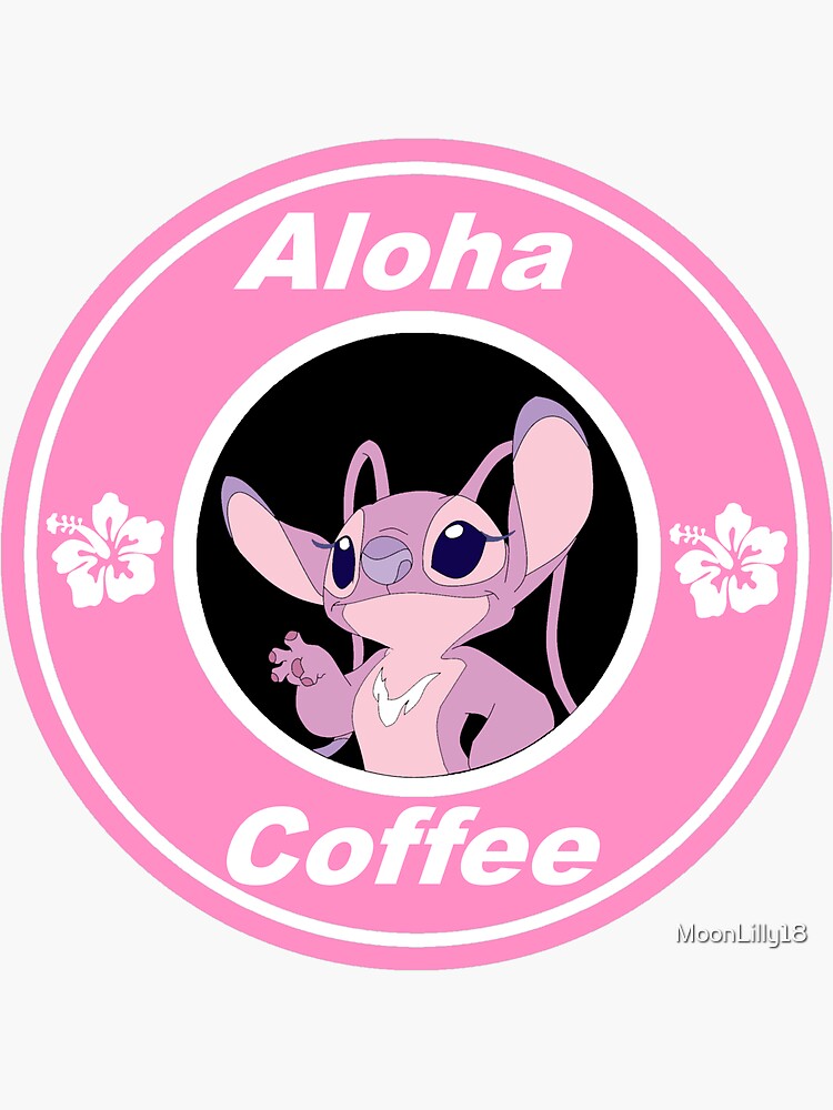 "Angel coffee logo" Sticker for Sale by MoonLilly18 | Redbubble