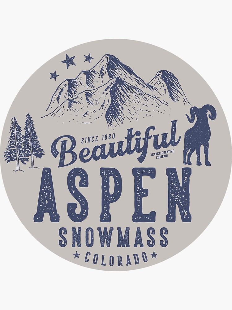 "Beautiful Aspen" Sticker by KrakenCreative | Redbubble