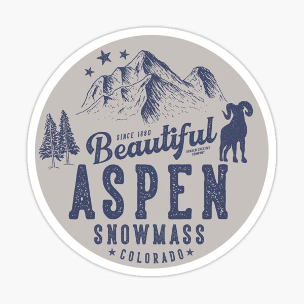 "Beautiful Aspen" Sticker by KrakenCreative | Redbubble