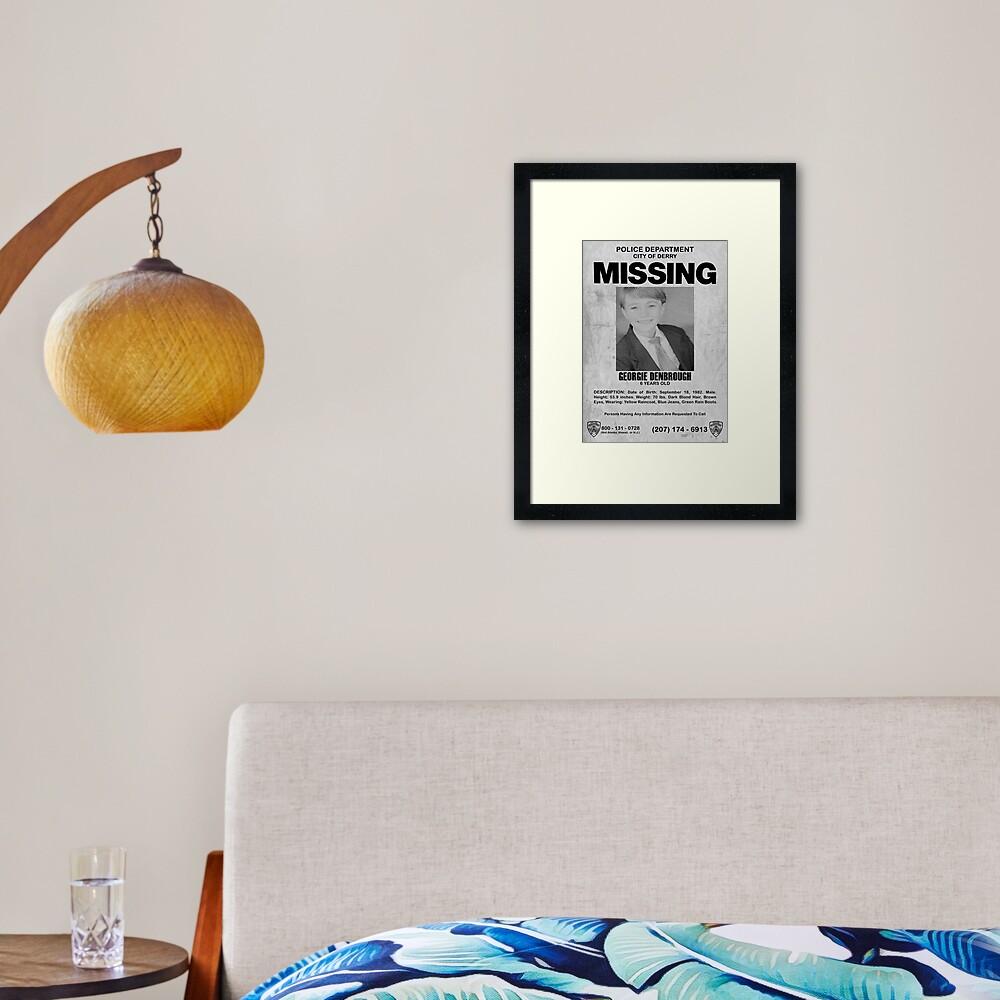 "IT Missing Poster - Georgie Denbrough" Sticker for Sale by muldeeni ...