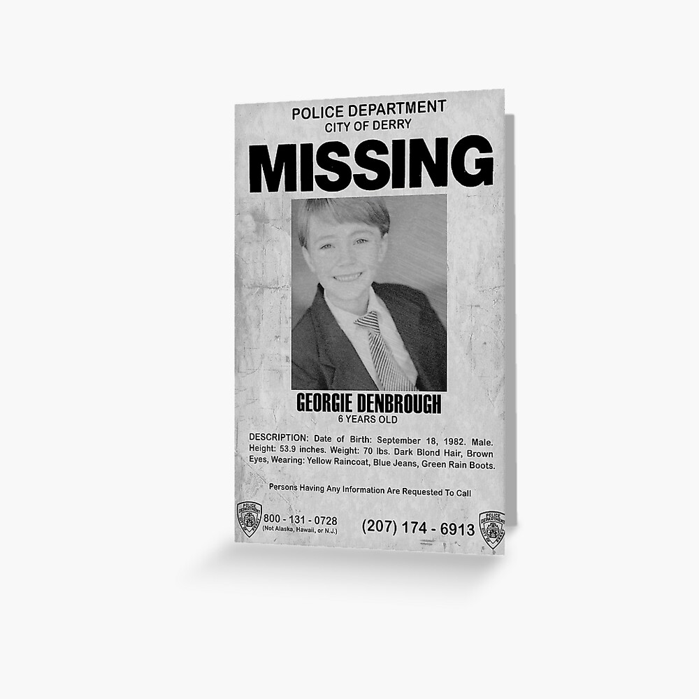 "IT Missing Poster - Georgie Denbrough" Photographic Print for Sale by ...