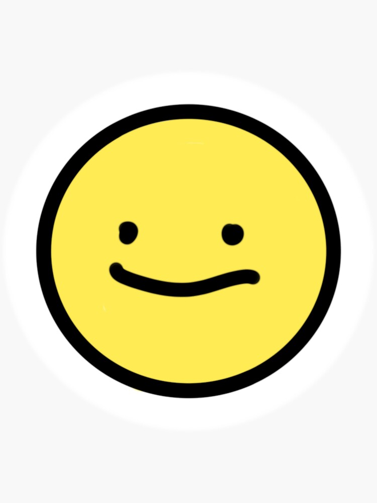 "yellow meh egg smiley face" Sticker for Sale by arbysnetwork | Redbubble