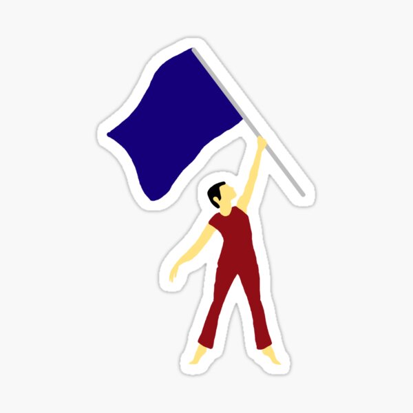 "Maroon Flag Boy" Sticker by alladoodle | Redbubble