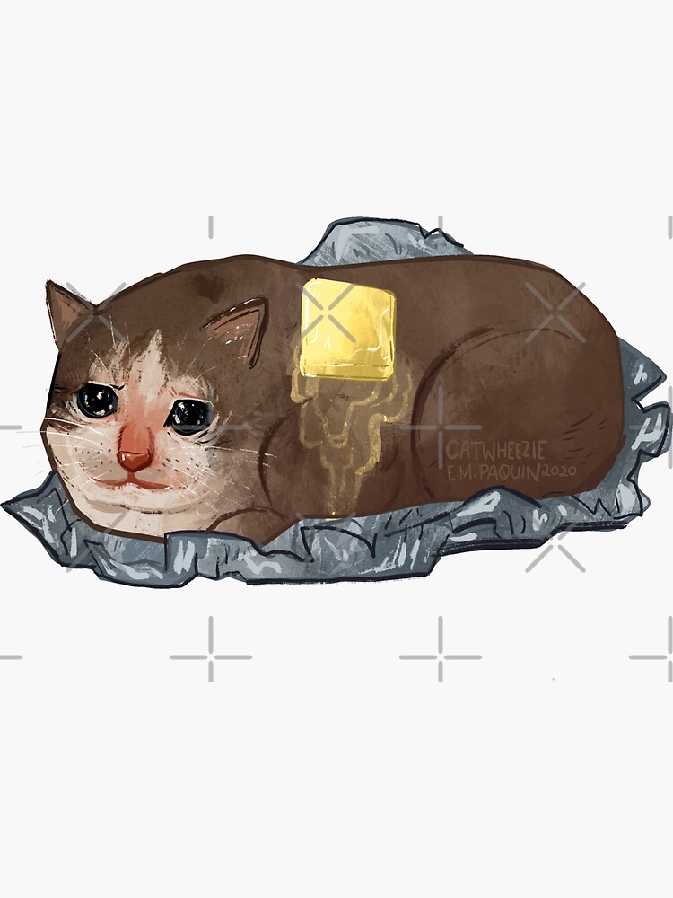"Potato Cat: Daily Cat Drawing 62" Sticker for Sale by emwheezie ...