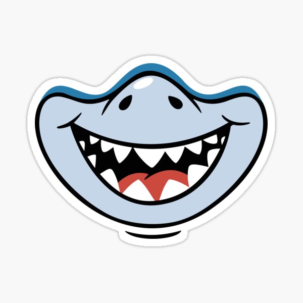 "Funny Shark Face" Sticker for Sale by pupnkittyMania | Redbubble