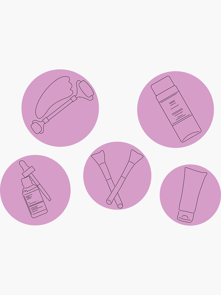 "SKINCARE STICKERS MAKEUP ADDICT BEAUTY " Sticker by KaliKannon | Redbubble