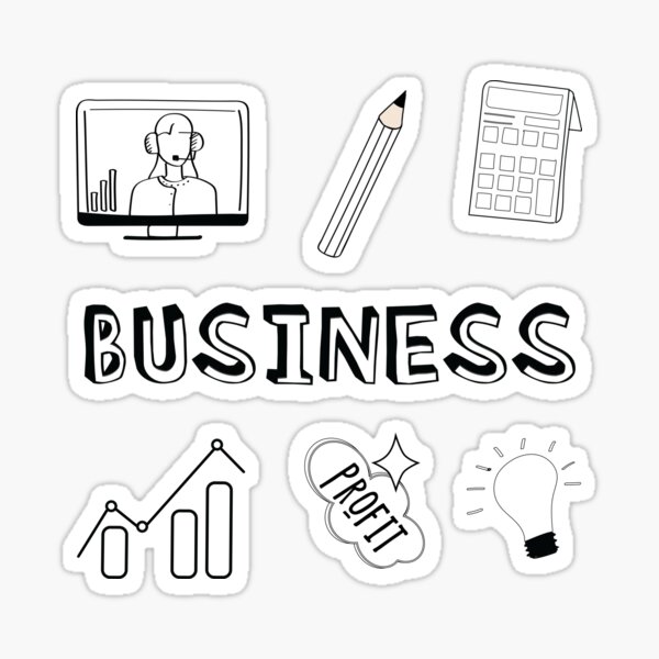 "White Business Subject Pack" Sticker by The-Goods | Redbubble