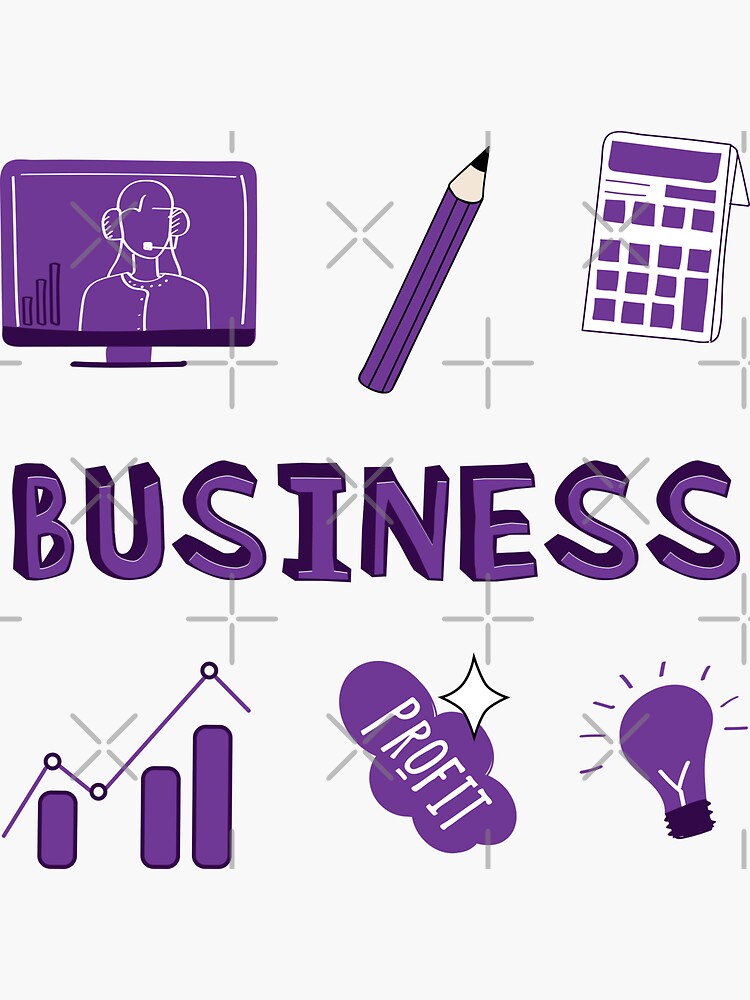 "Purple Business Subject Pack" Sticker for Sale by The-Goods | Redbubble