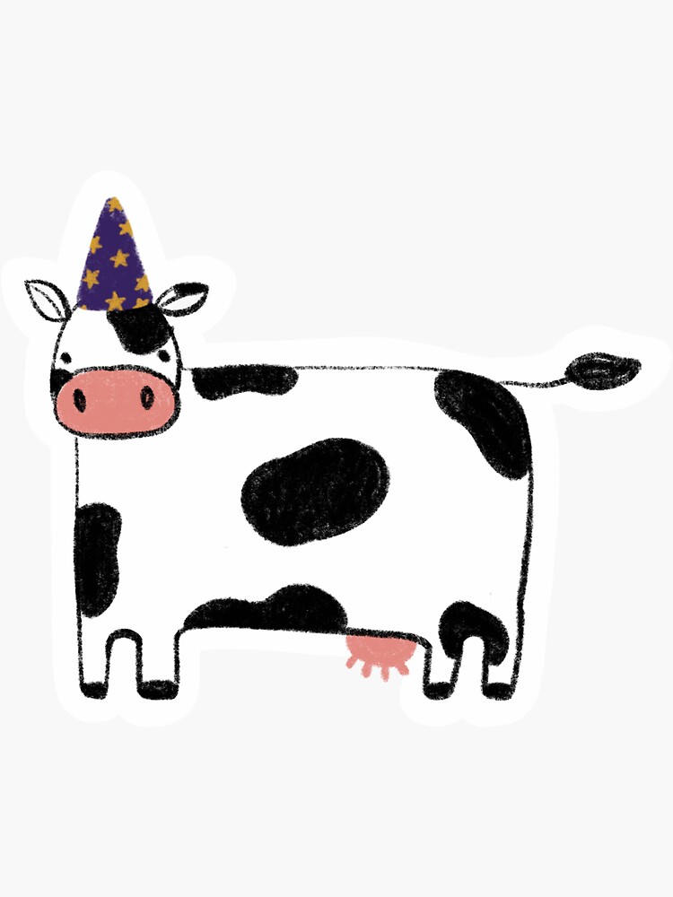"Wizard Cow" Sticker for Sale by crystalwolfea | Redbubble