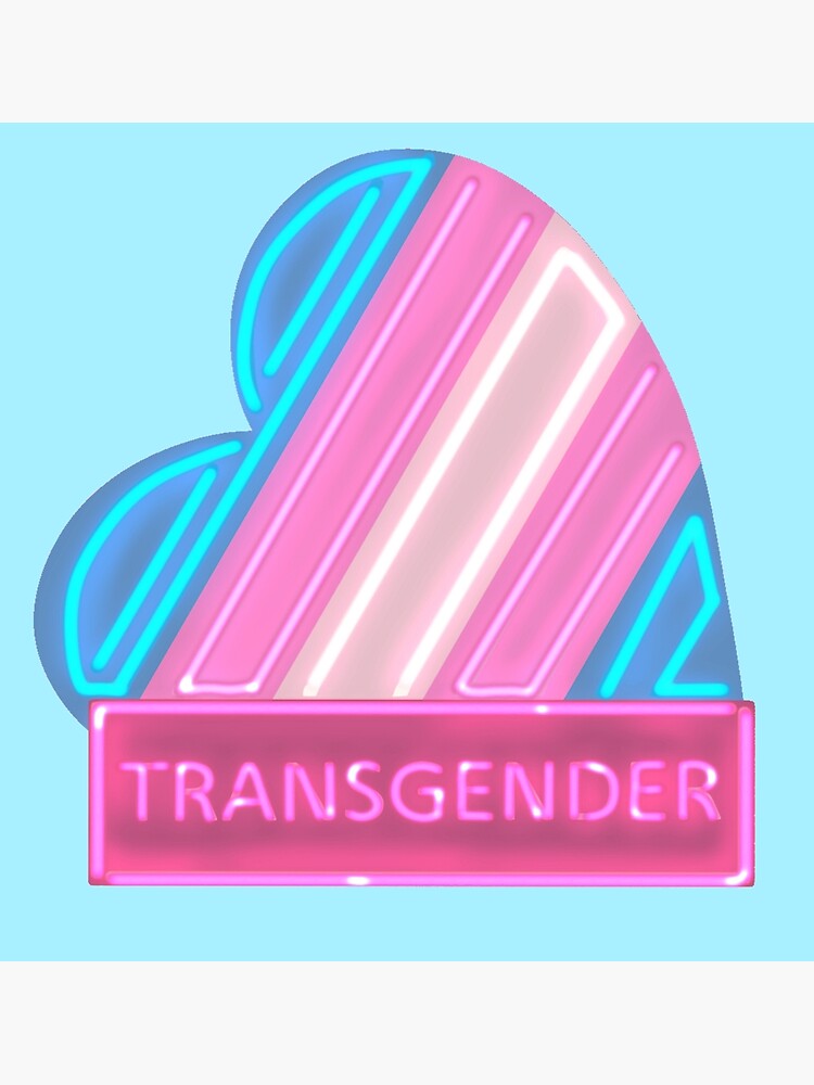 "Neon Pride - Trans" Poster for Sale by Djinni-Jo | Redbubble