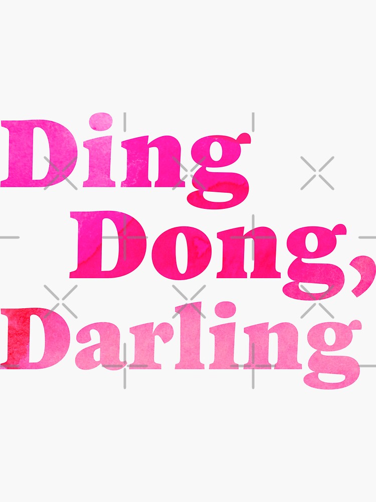 "Ding Dong Darling Val Garland Makeup Star Tyography Quote" Sticker for ...