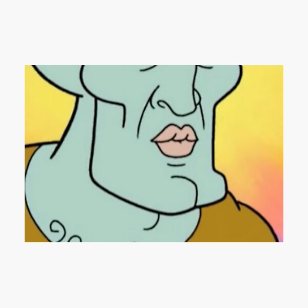 "Handsome Squidward Face" Photographic Print by boba1 | Redbubble