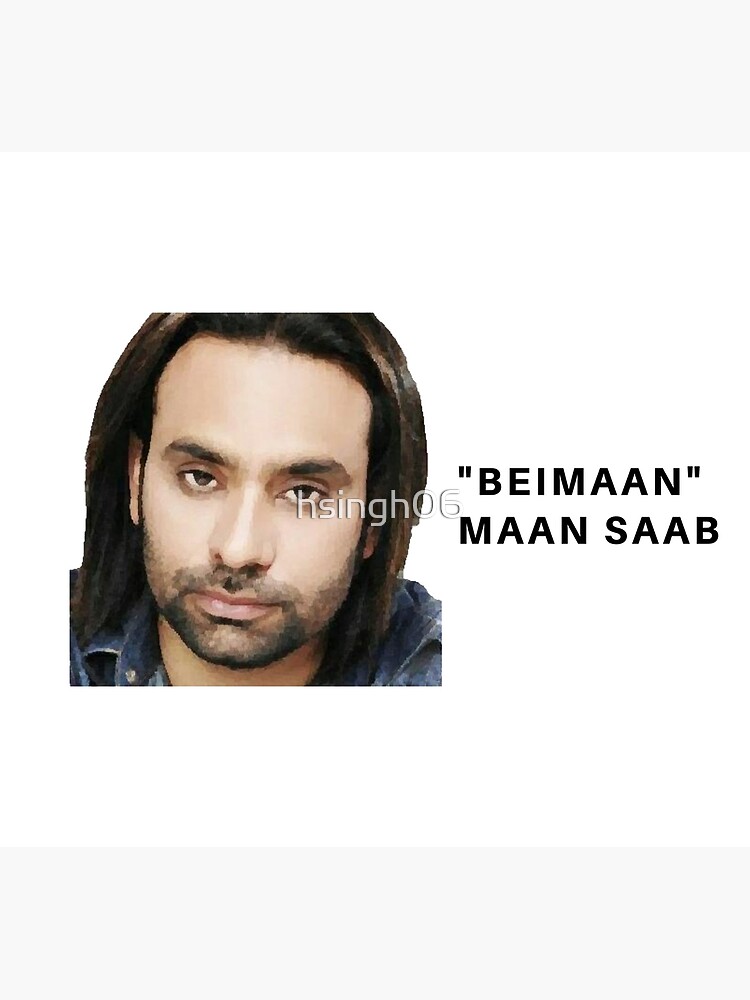 "Babbu Maan "Beimaan"" Poster von hsingh06 | Redbubble
