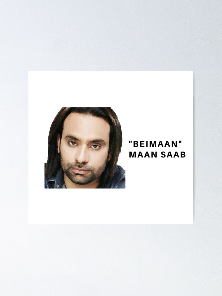 "Babbu Maan "Beimaan"" Poster von hsingh06 | Redbubble