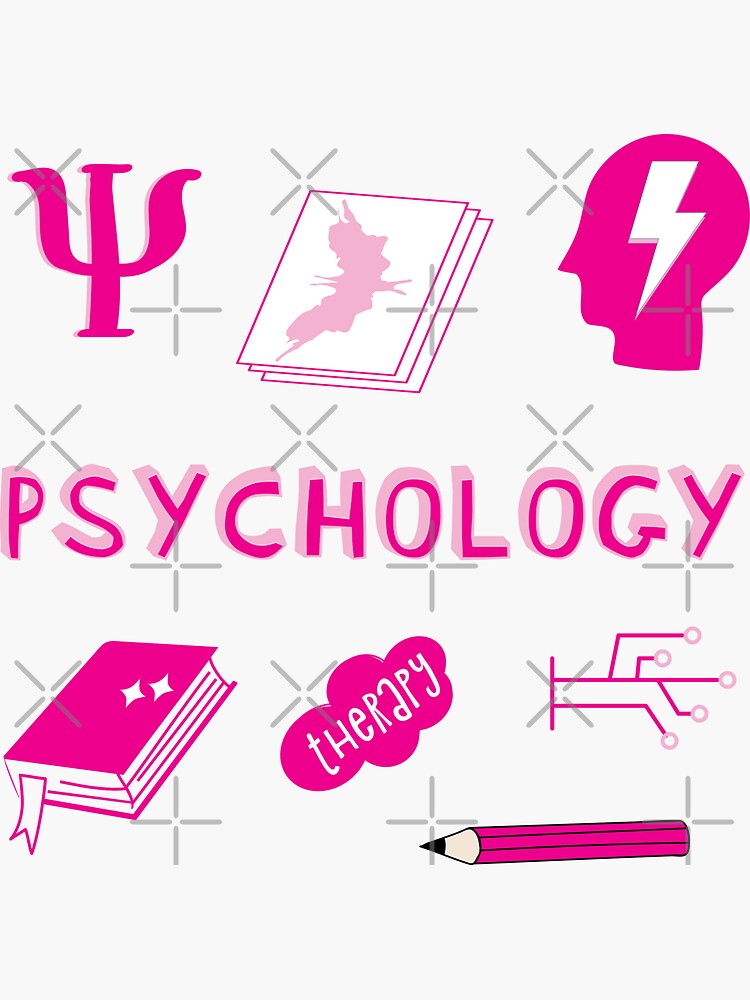 "Hot Pink Psychology Subject Pack" Sticker by The-Goods | Redbubble